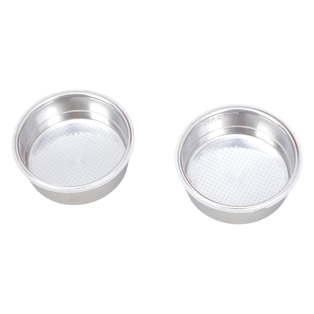 2шт, 51 мм аксессуары для кофемашины эспрессо двойная чашка чаша для порошка ситечко из нержавеющей стали