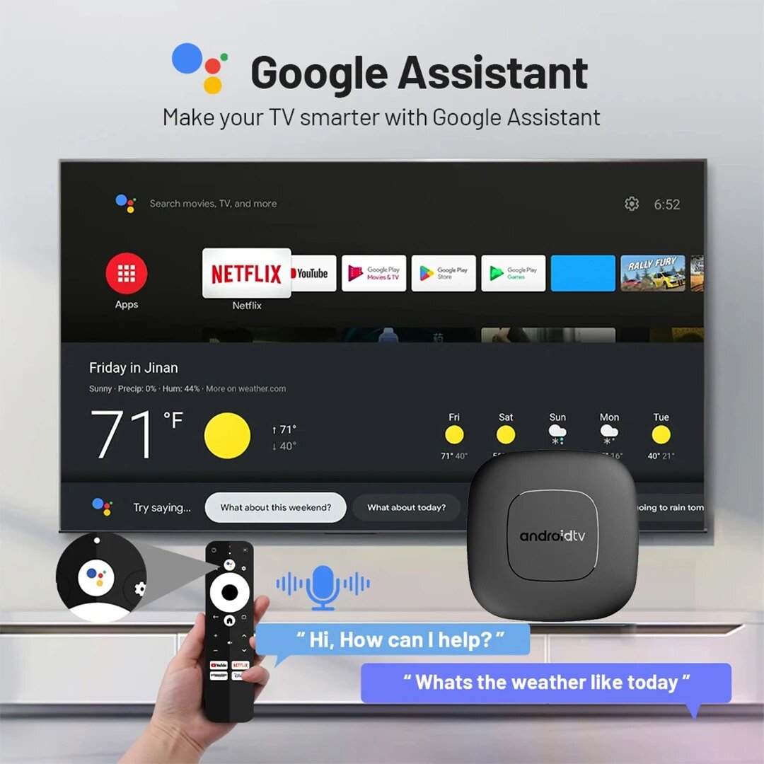 Android TV Box 2GB+16GB Voice Remote — фото 1