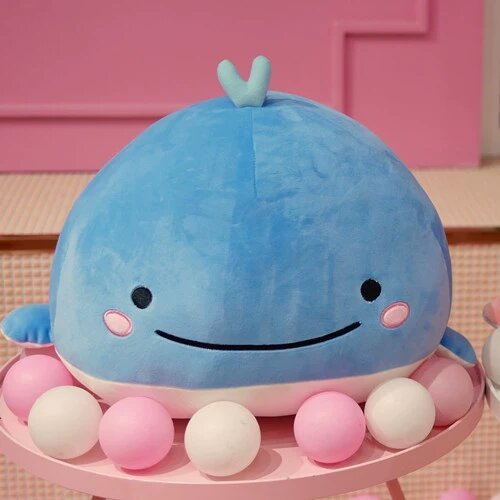 Милая очень мягкая плюшевая игрушка-кит, корейская кукла в стиле гирли, мягкая игрушка-дельфин, кукла-подушка для сна