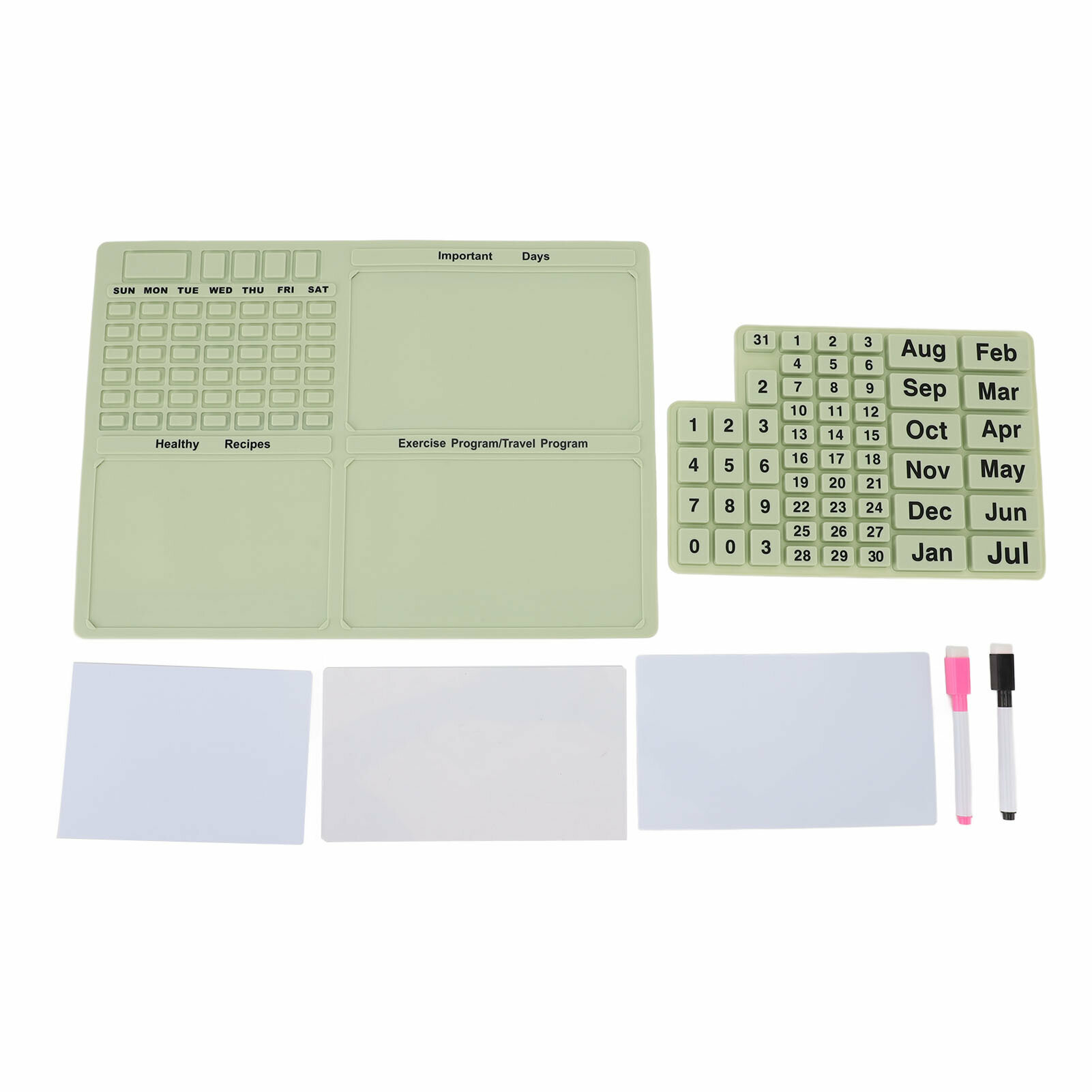 Магнитный силиконовый календарь многоразовый доска объявлений с календарем холодильника на 2024 г. 2025 2026