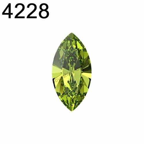Хрустальные бусины Xilion Navette, 8x4mm, Citrus Green 337 F