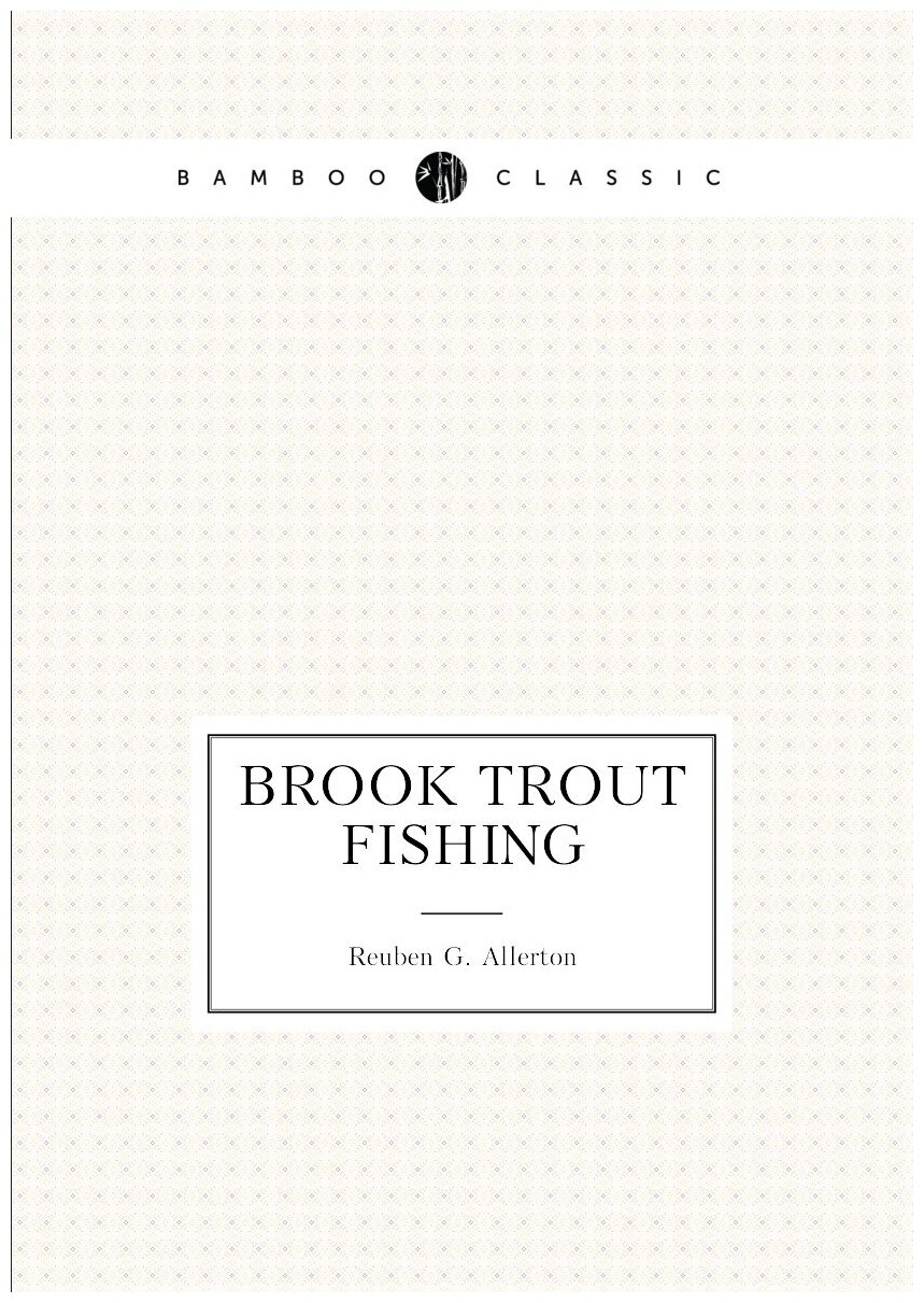 Brook trout fishing