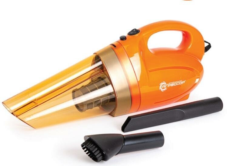 Пылесос автомобильный "Агрессор" 12V cyclonic action пылесборник 600мл/4м шнур/2 насадки/моющийся фильтр