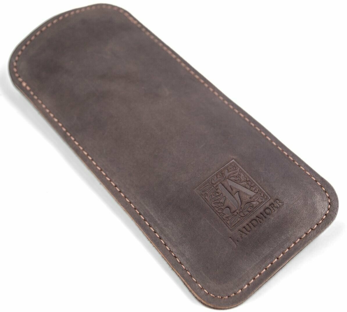 Маленький кожаный компактный чехол для очков, размер 170 х 80 мм. Soho S Brown, J. Audmorr