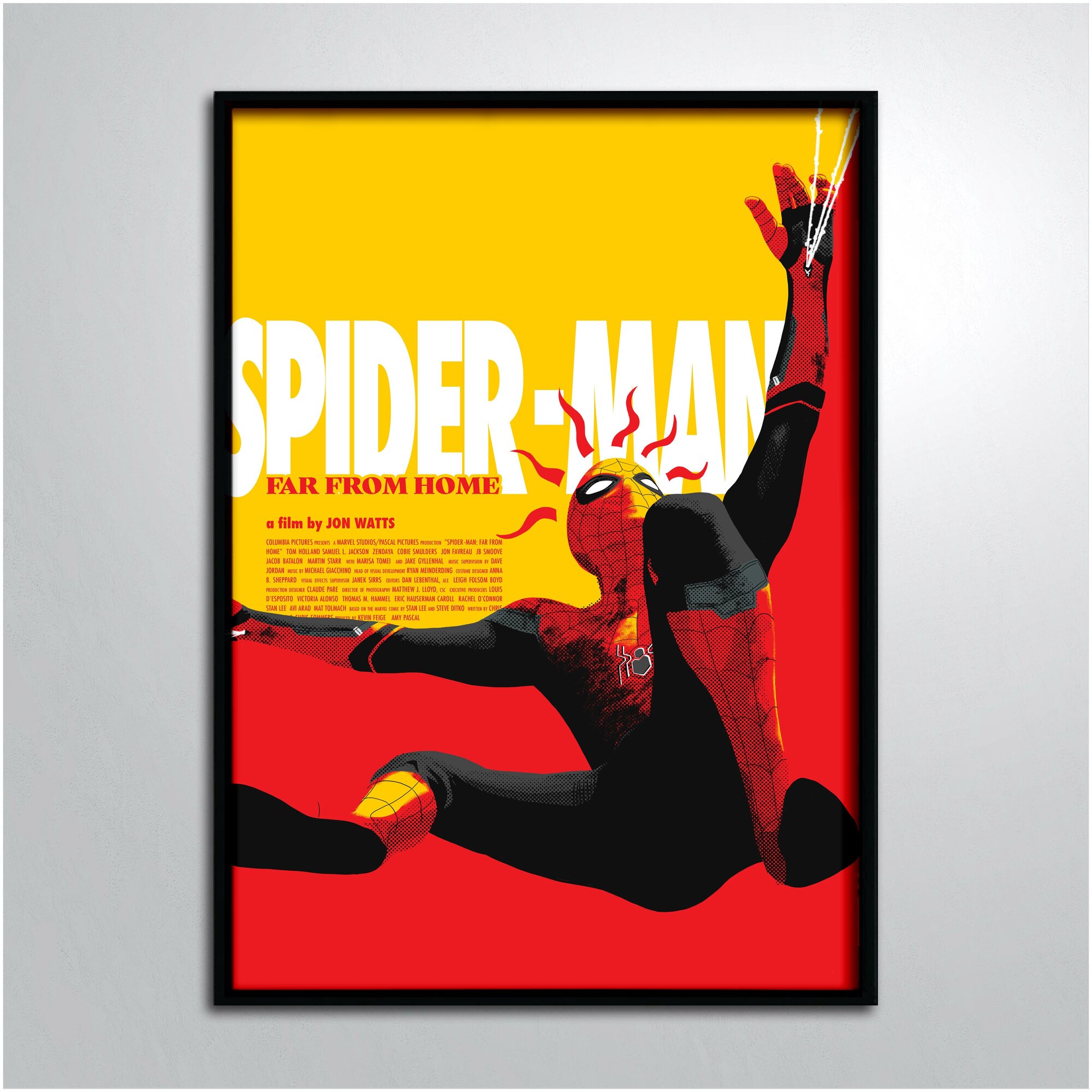 Постер без рамы/Марвел Человек-паук Вдали от дома Минимализм Marvel Spider-Man: Far from Home