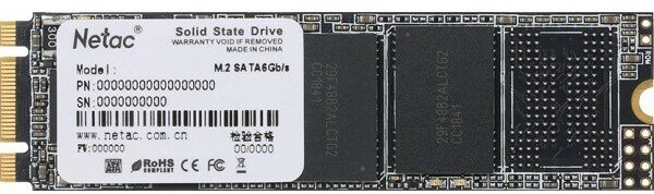 Накопитель SSD Netac N535N, 256Gb, M.2 2280, SATA-III, R/W 540/490