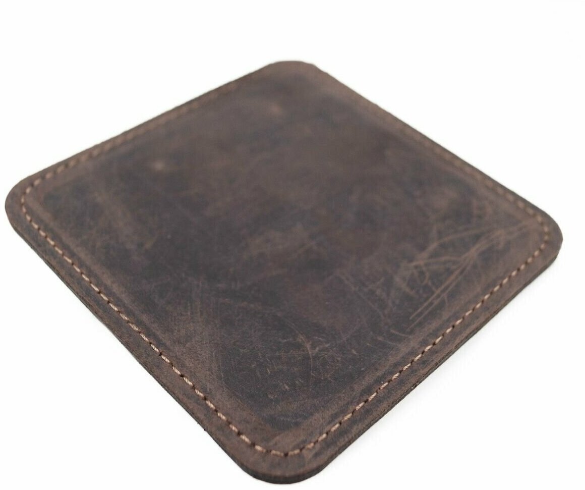 Кожаный подстаканник - бирдекель, костер под кружку, Frongoch Brownee, J.Audmorr