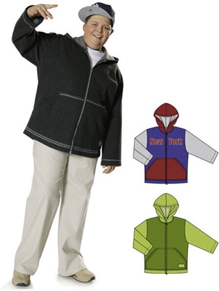 Выкройка Burda 9684 Куртка для мальчика (для полных детей)