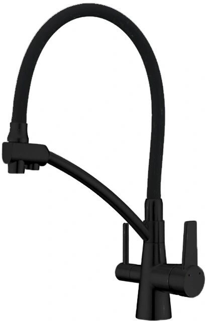 Смеситель для кухни со встроенным фильтром (краном) под питьевую воду Gappo G4ZV39SS8-KR16AB