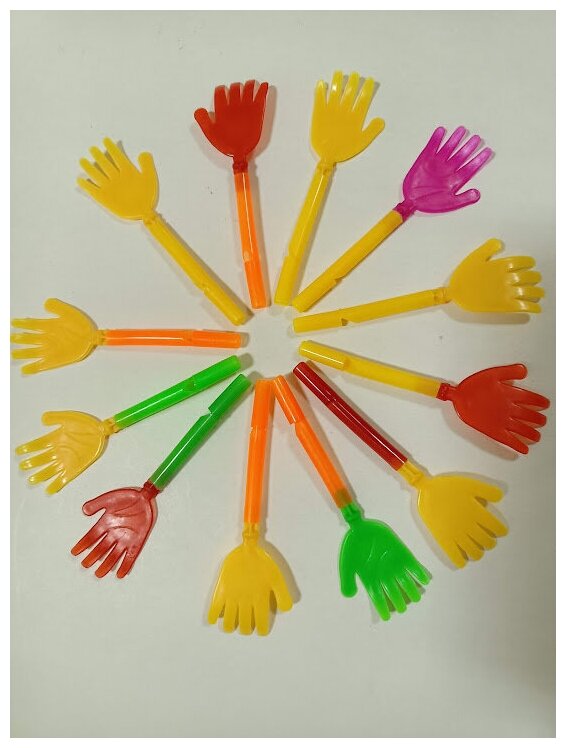 Свисток "Ладонь", цвета микс /12 шт/
