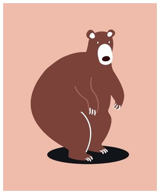 Постер / Плакат / Картина Забавный мишка 60х90 см в подарочном тубусе