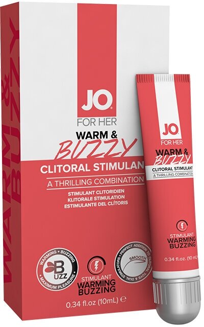 Клиторальный гель с контрастом температур и вибрацией JO WARM & BUZZY