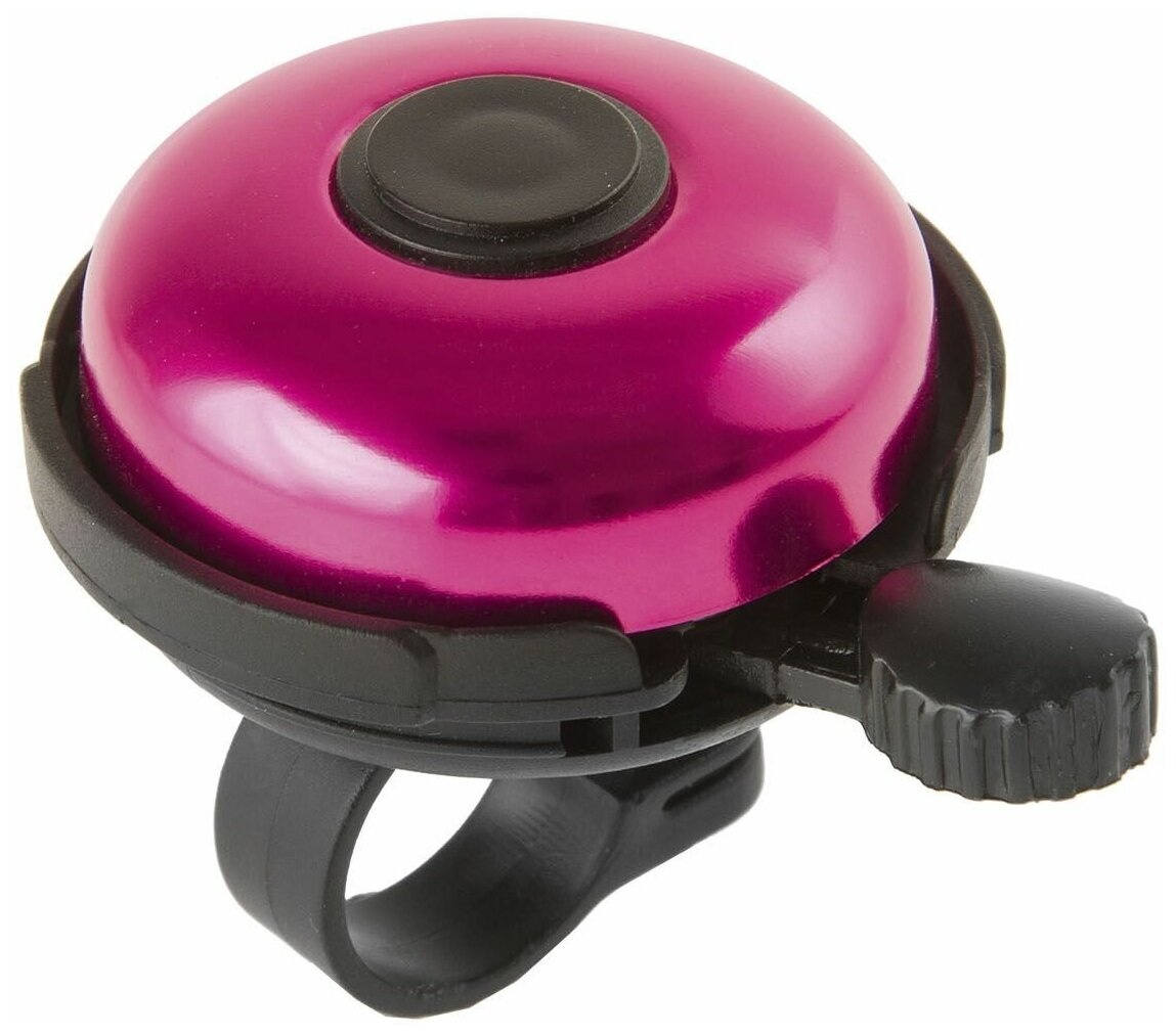 Звонок велосипедный M-Wave Bella Trill, алюминий/пластик, D 53 мм, черно-розовый