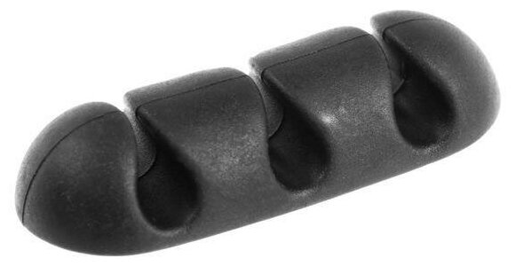 Держатель проводки в авто, самоклеящийся, 3 деления, 5x2см, черный