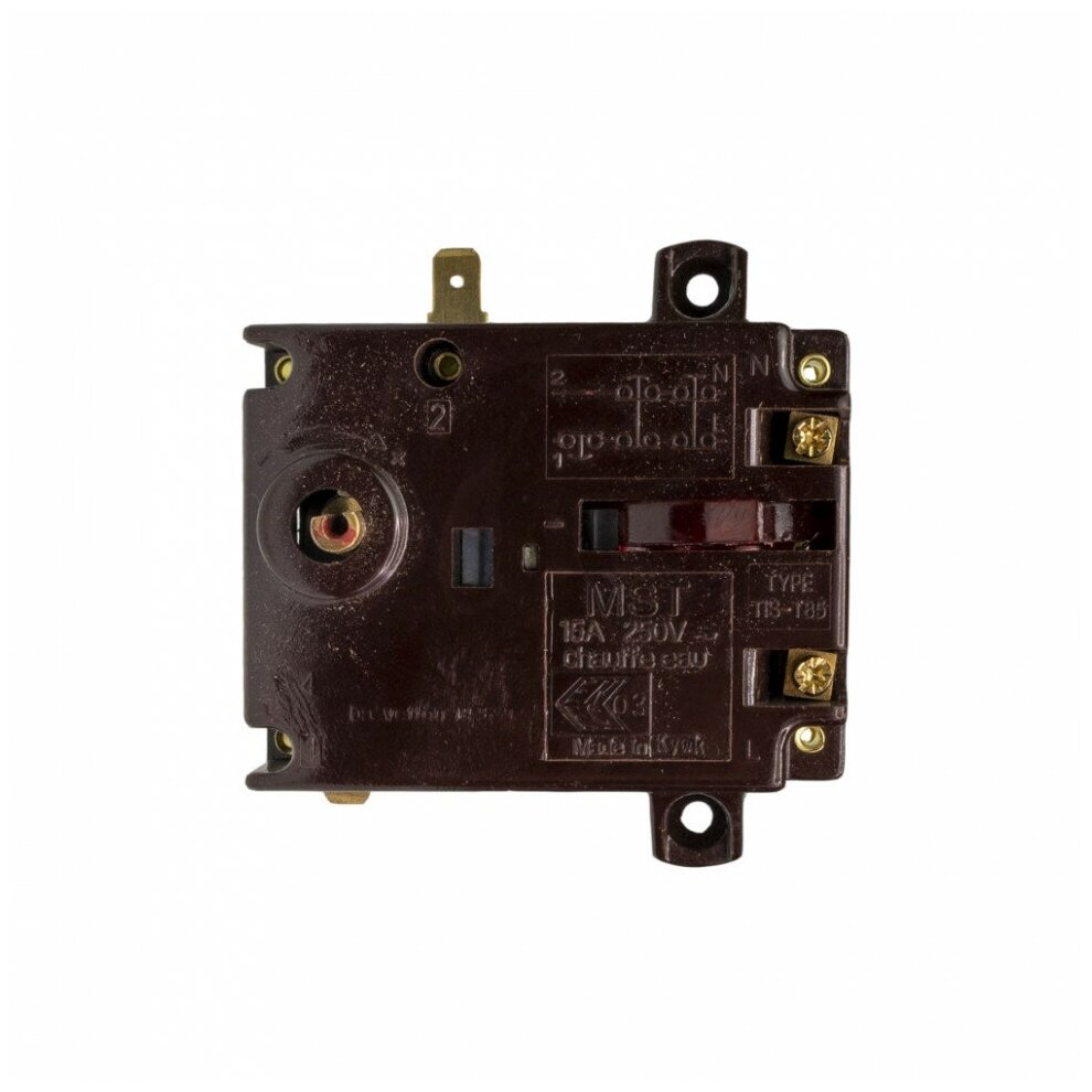Термостат регулируемый/защитный TIS 15A, Ariston, 73/102°С, прямоугольный, h 8мм, 250V (p/n: 691598, WTH402AR)