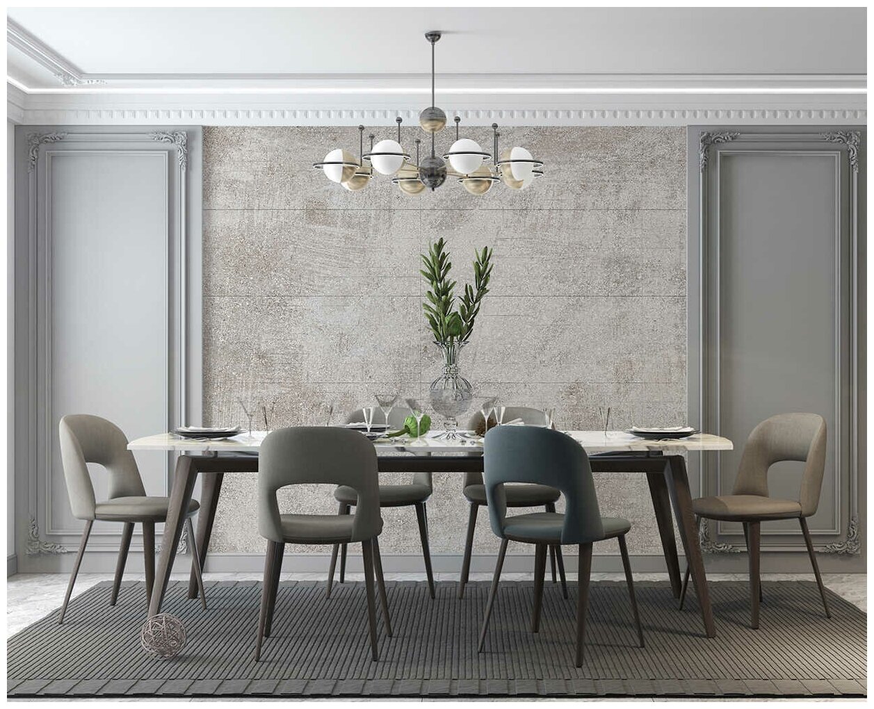 Фотообои на стену моющиеся MOBI DECOR "Лофт Бетон №7" в спальню, в гостиную и на кухню. Фактура крошка 300x270 см.