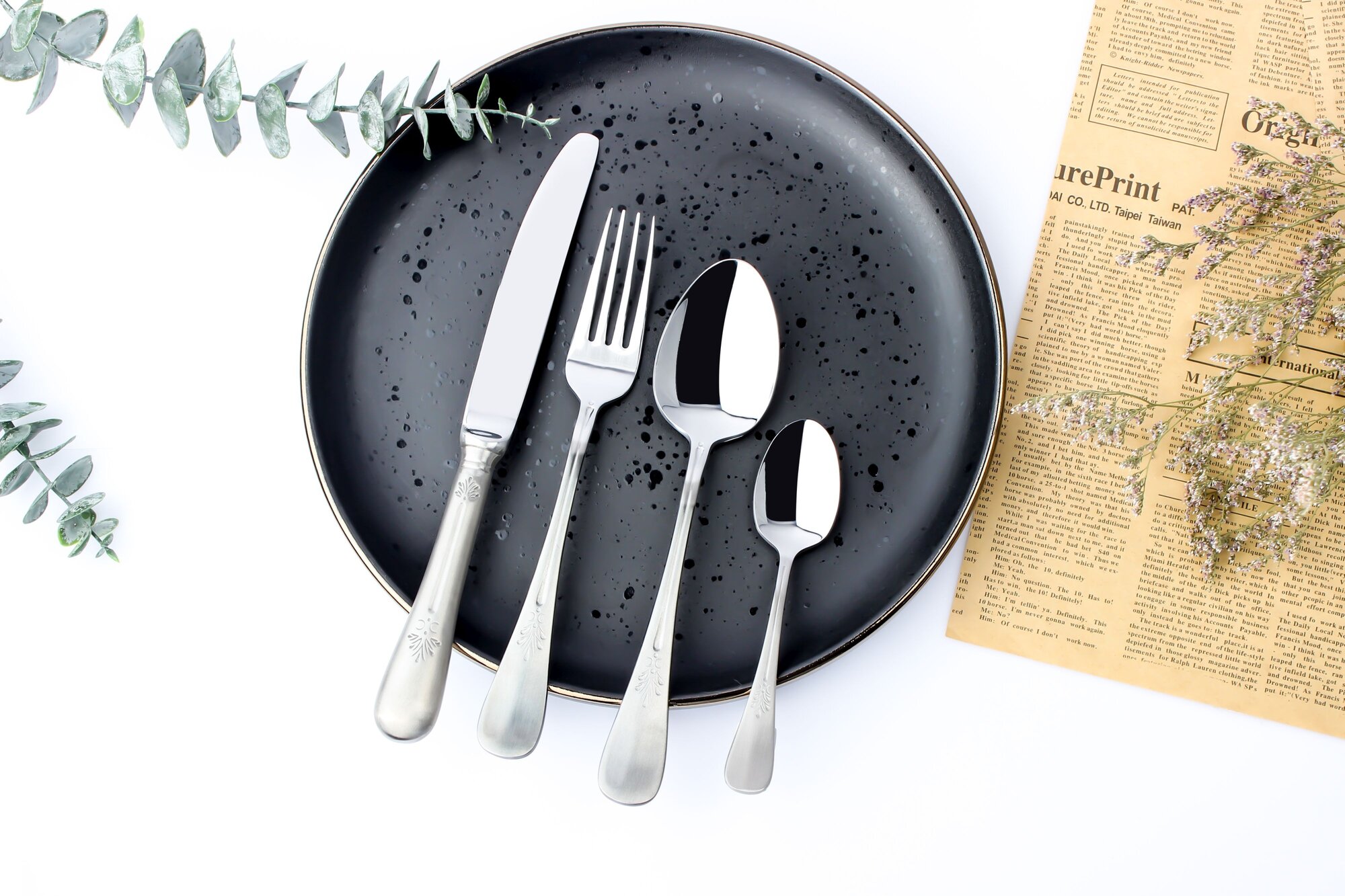 VENSAL Набор столовых приборов VS2303, 24 предмета серебристый 6 посеребрение 24 шт.