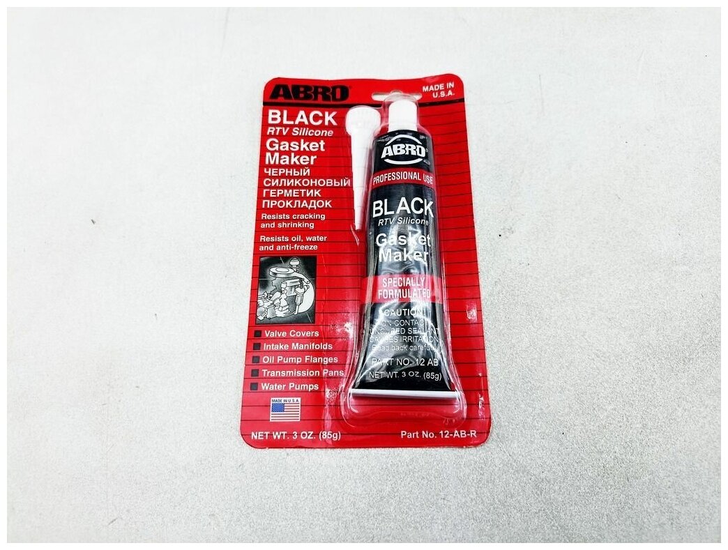 Герметик прокладок силиконовый, черный, 85 г