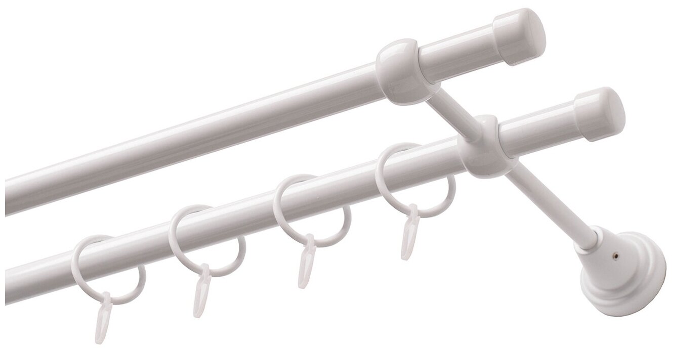 Карниз для штор 3,6 метра AICITY16 классик 21 белый глянец