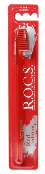 Зубная щетка R.o.c.s. Red Edition Classic, средняя