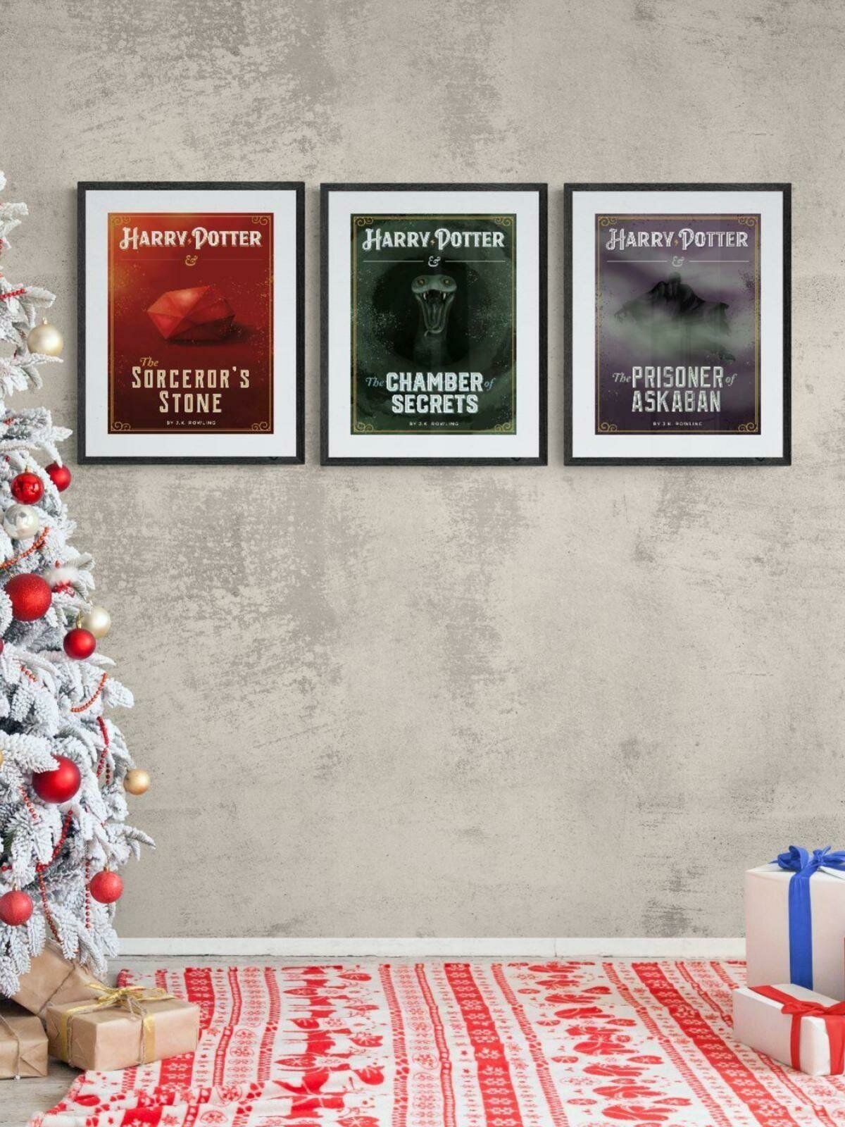 Набор из трех постеров Гарри Поттер 1-3 29х42 см