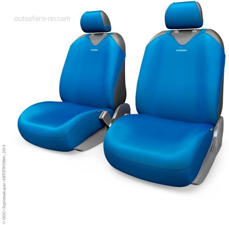 AUTOPROFI R402PFBL Чехлы на сиденья универсальные "маечка" "R-1 Sport plus" передний ряд (синий) (к-т 4 пр)