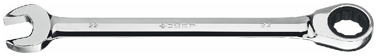 Комбинированный трещоточный гаечный ключ ЗУБР Профессионал 22 мм (27074-22_z01)