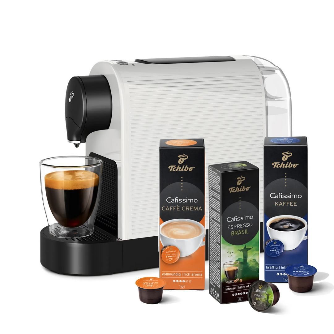 Tchibo Капсульная кофемашина Cafissimo Pure plus, белый, черный