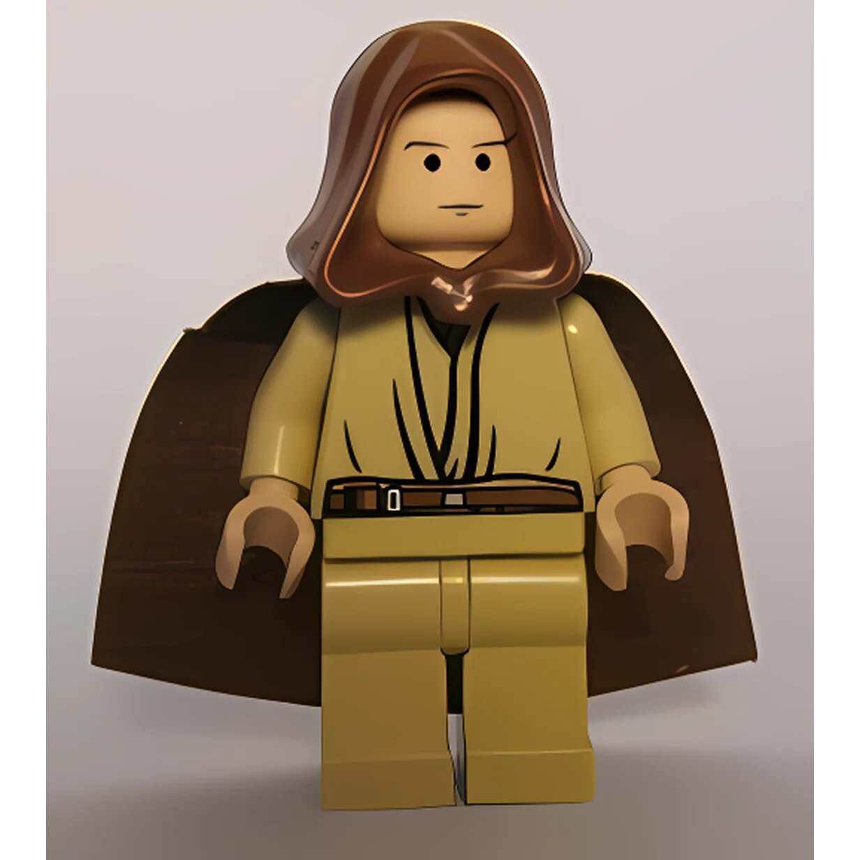 Минифигурка Lego Star Wars Obi-Wan Kenobi - Young, Light Nougat, Brown Hood and Cape, Tan Legs sw0173 U