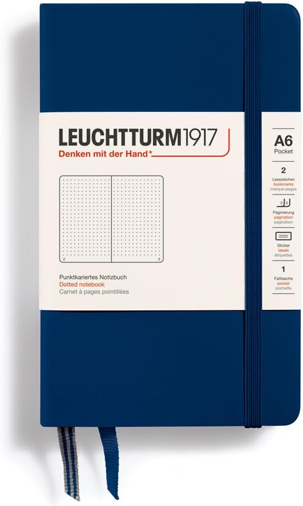 Блокнот Leuchtturm1917 формат А6, в горошек, 187 страниц, цвет Navy