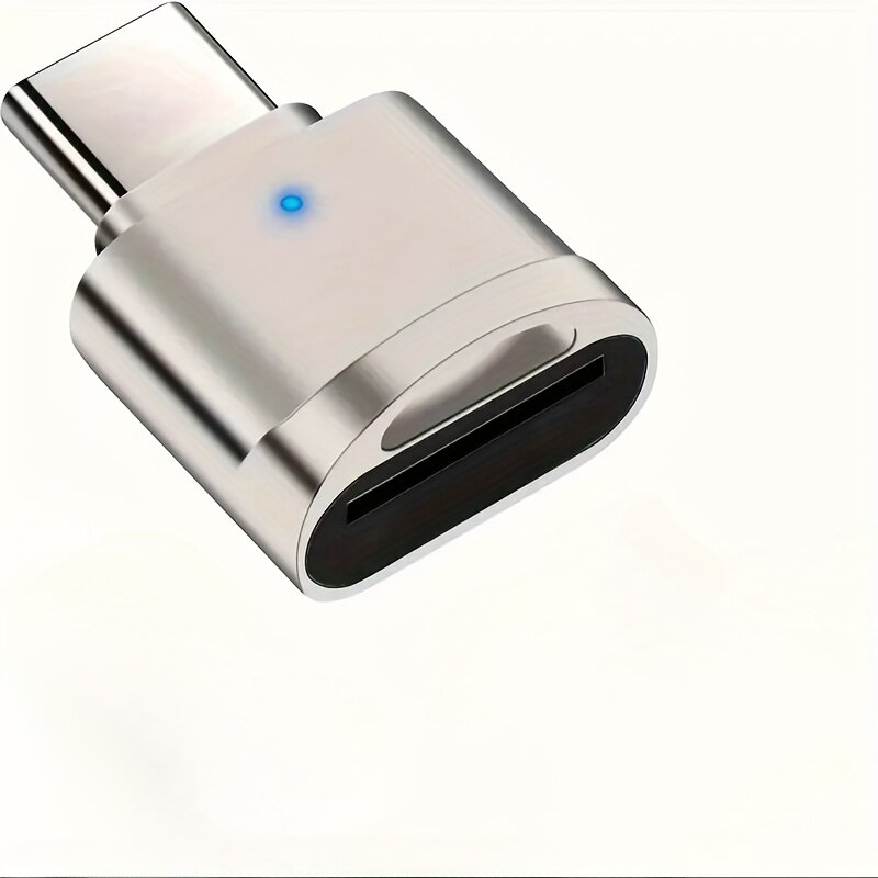 Компактный кард-ридер для карт TF и MicroSD с интерфейсом Type-C и поддержкой OTG, золотой