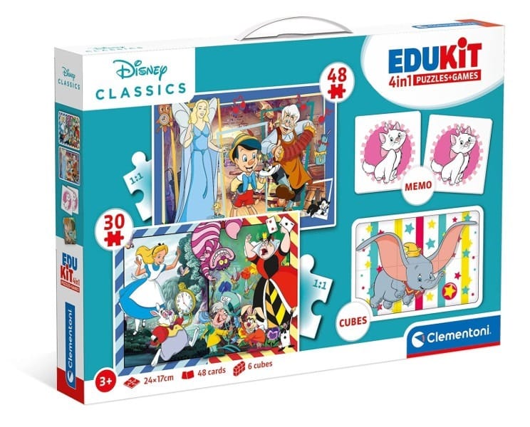 Пазл Clementoni Edukit Disney, набор 4 в 1, 78 элементов