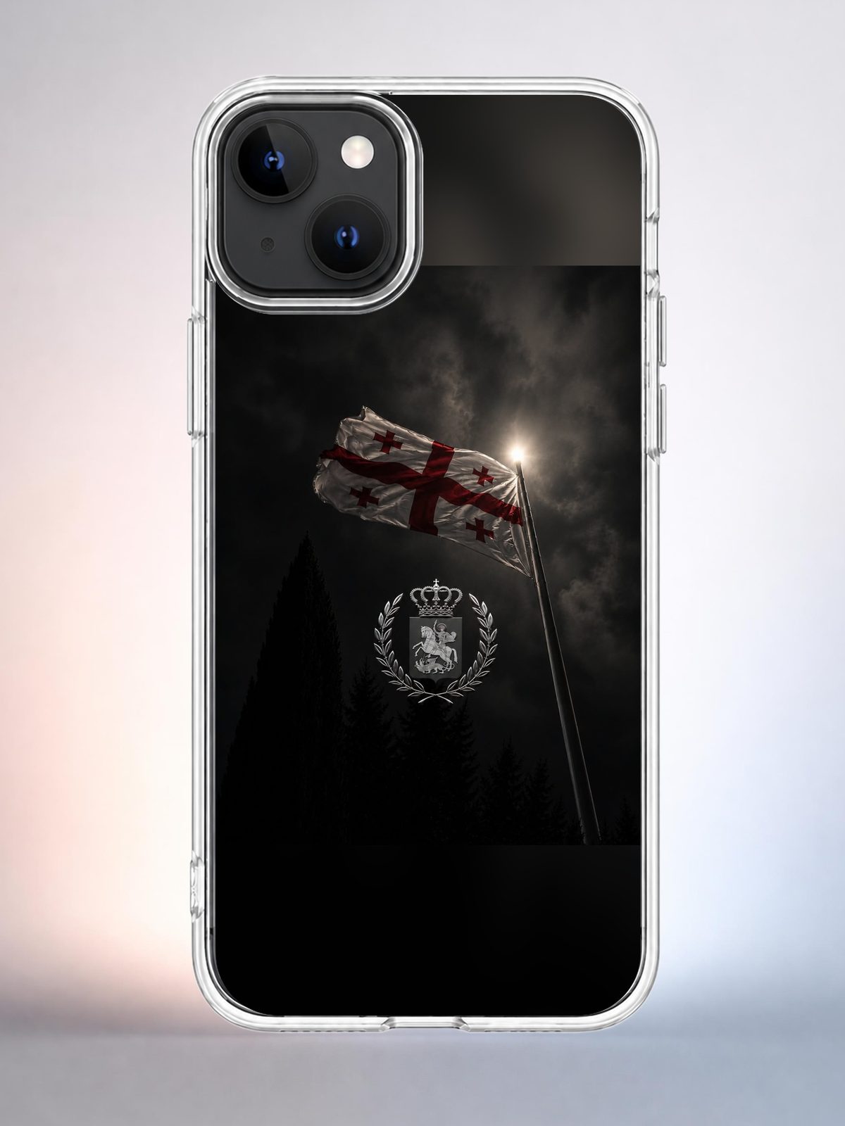 Чехол iPhone 15 Грузинский флаг Y2K Indie Sleaze