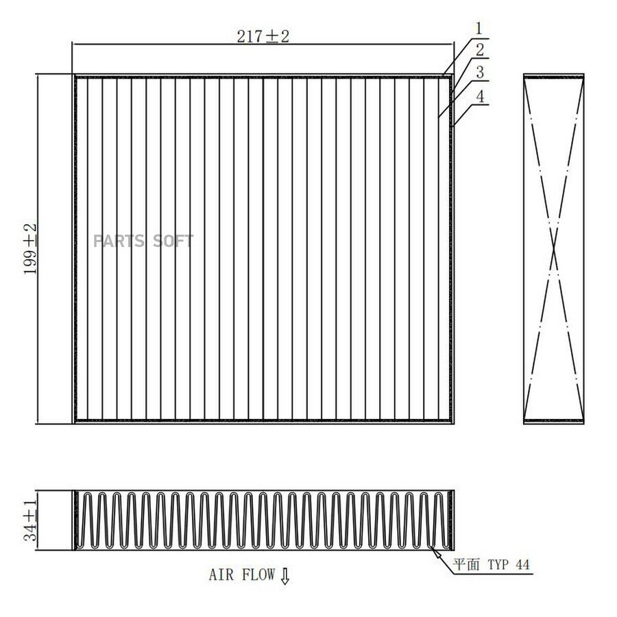 Фильтр для а/м Voyah Dream (21-)/Passion (22-) (салон.) (CRV55266) CARVILLE RACING CRV55266 | цена за 1 шт