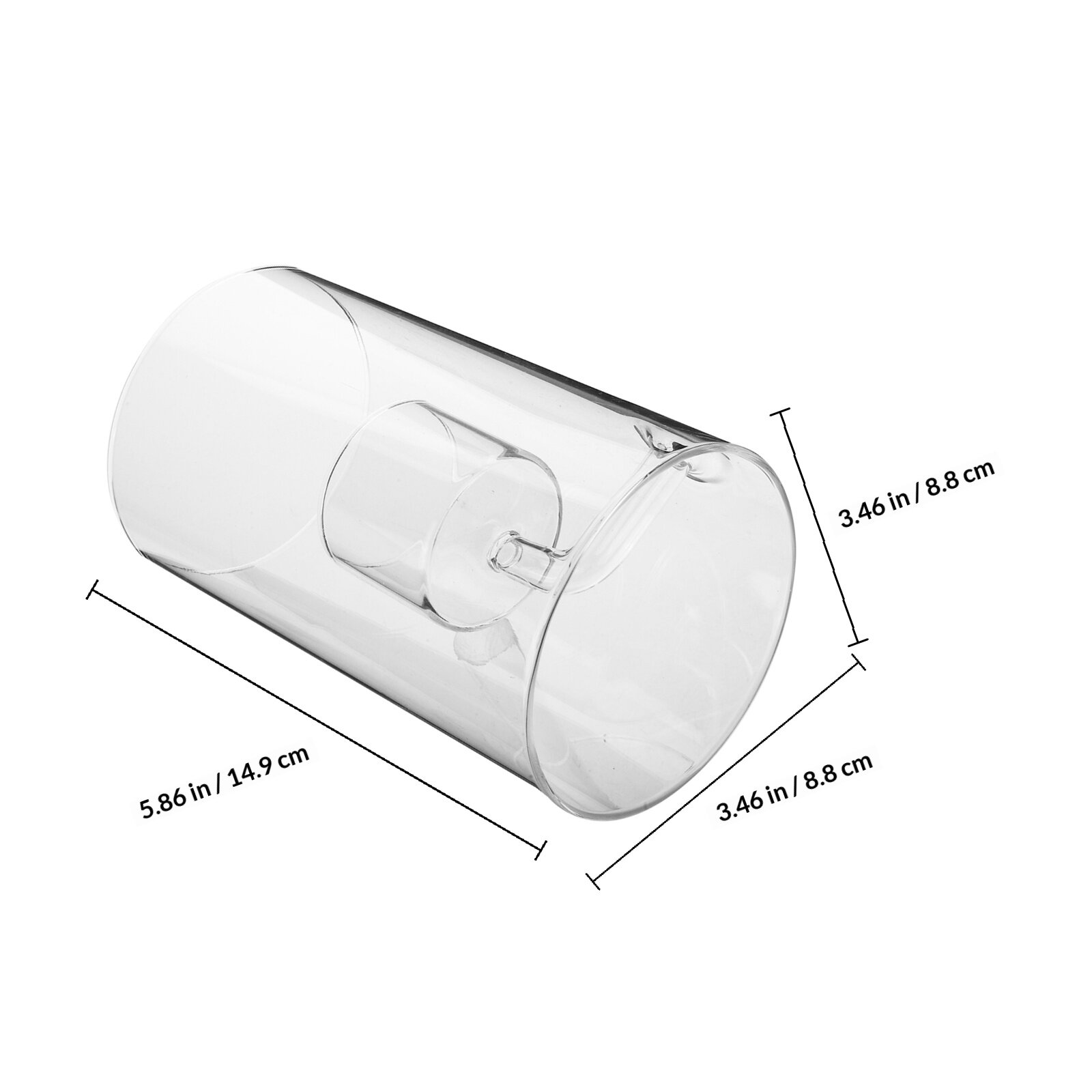 Прозрачный Защитный Цилиндр Для Свечи Из Стекла 14.90X8.80X8.80Cm