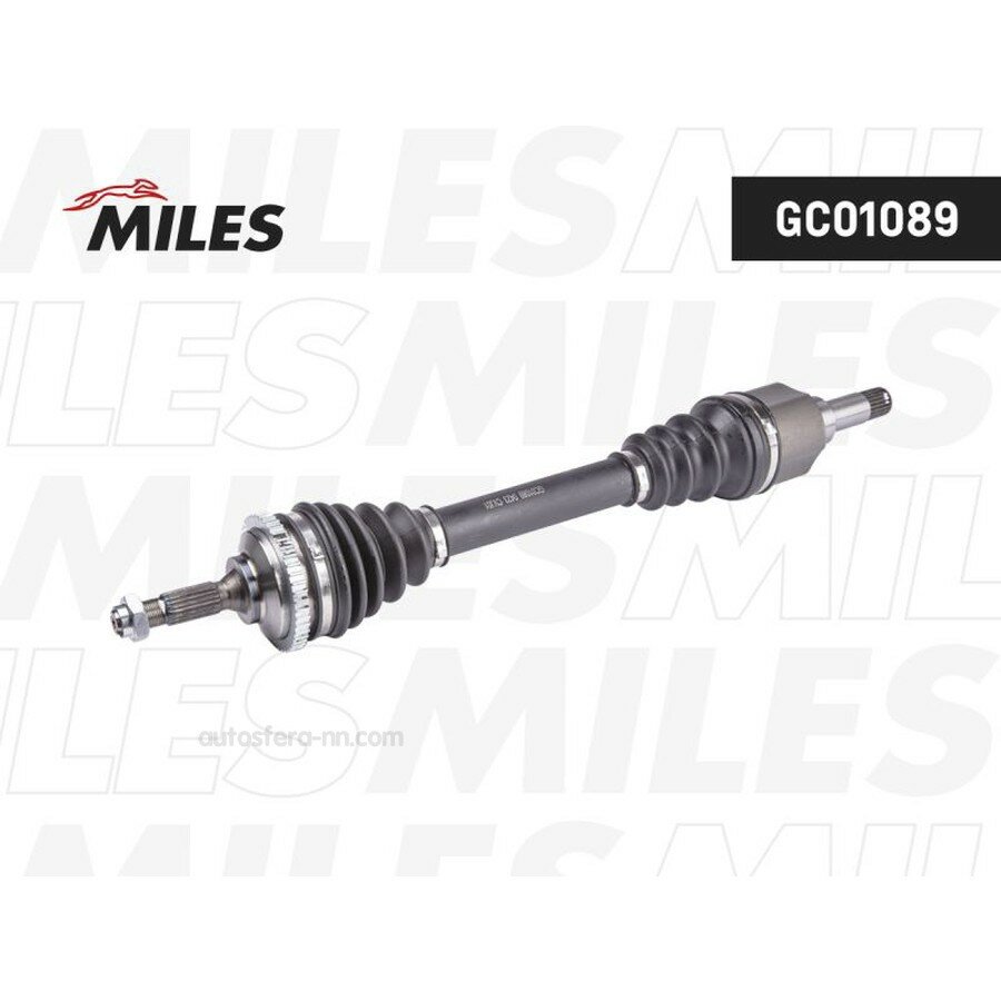 MILES GC01089 Привод в сборе PEUGEOT 206 1.1-1.4 98- лев. +ABS