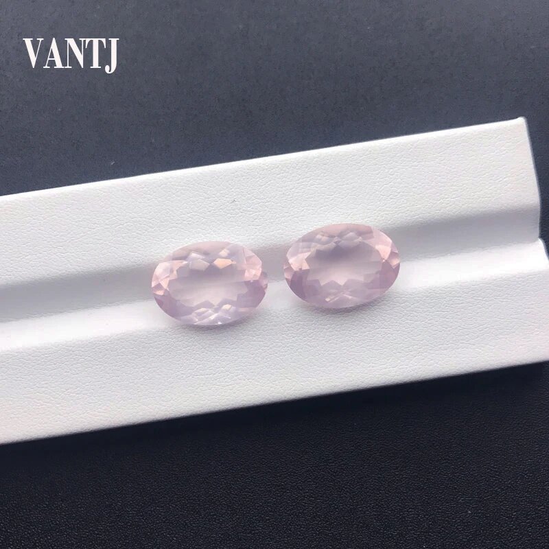 VANTJ Розовый кварц бусины 2 шт. 10by12mm 2PCS