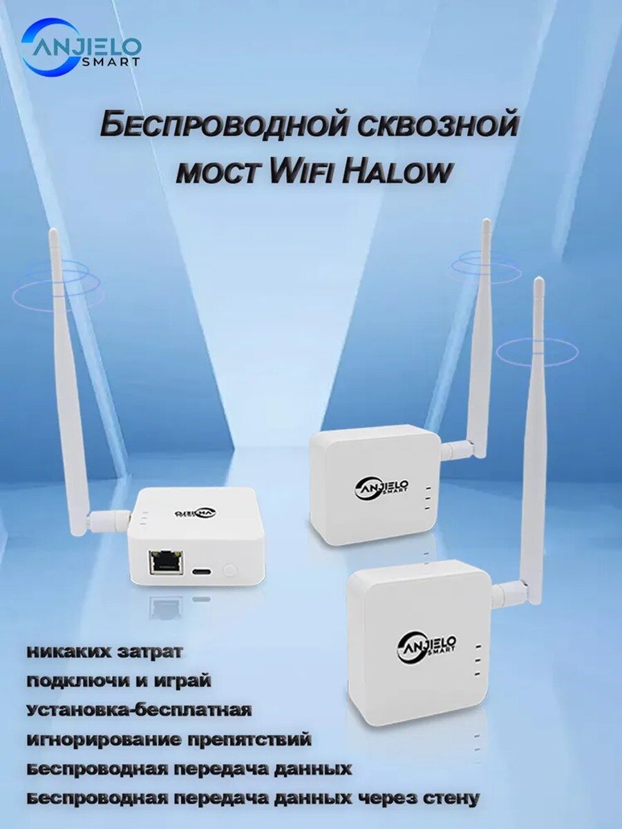 Беспроводной мост Anjielo / дальность передачи данных до 1 км /100 Мбит / с Порт RJ45 LAN поддерживает гигабитный