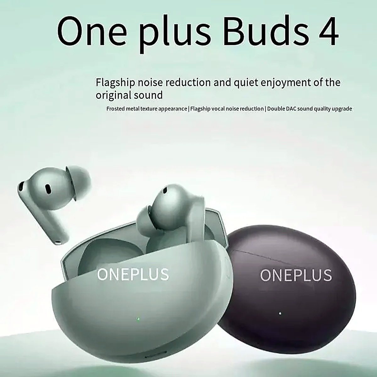 OnePlus Наушники беспроводные с микрофоном OnePlus Buds 4, Bluetooth, USB Type-C, серый, светло-серый
