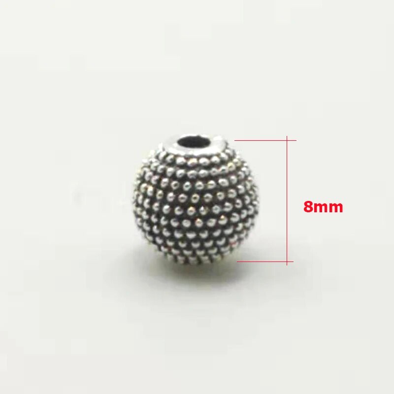 Бусины Tasbih, сплав, древняя резьба, большие отверстия Spotted 8x8