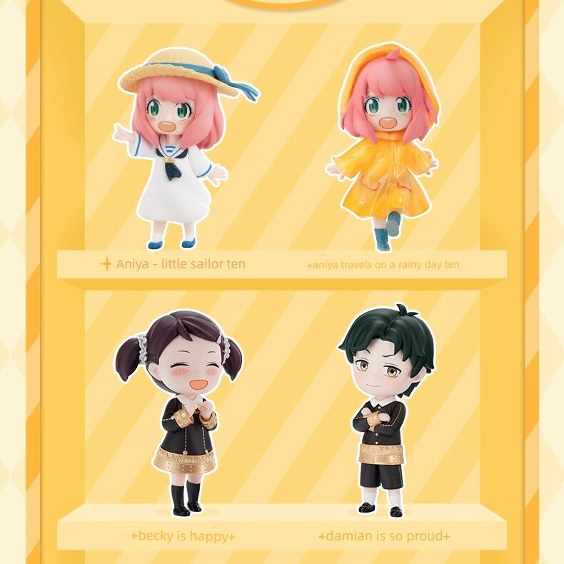 Pop Mart Spy x Family 4 Piece Standard Blind Box Set No Hidden Edition Collectible Mini Figures 10cm Height