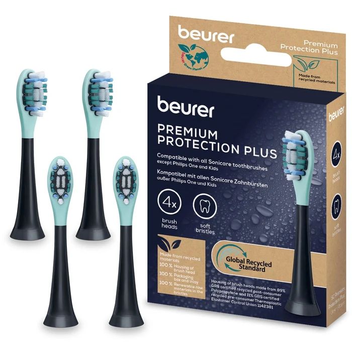 Насадки для зубной щетки Beurer SC Premium Protection Plus 4x GP, 4 шт, мягкая щетина, для чувствительных зубов и десен