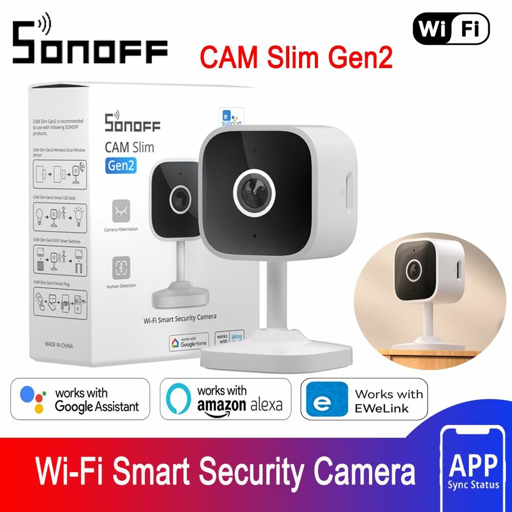 SONOFF CAM Slim Gen2 Умная домашняя камера безопасности 1080p HD