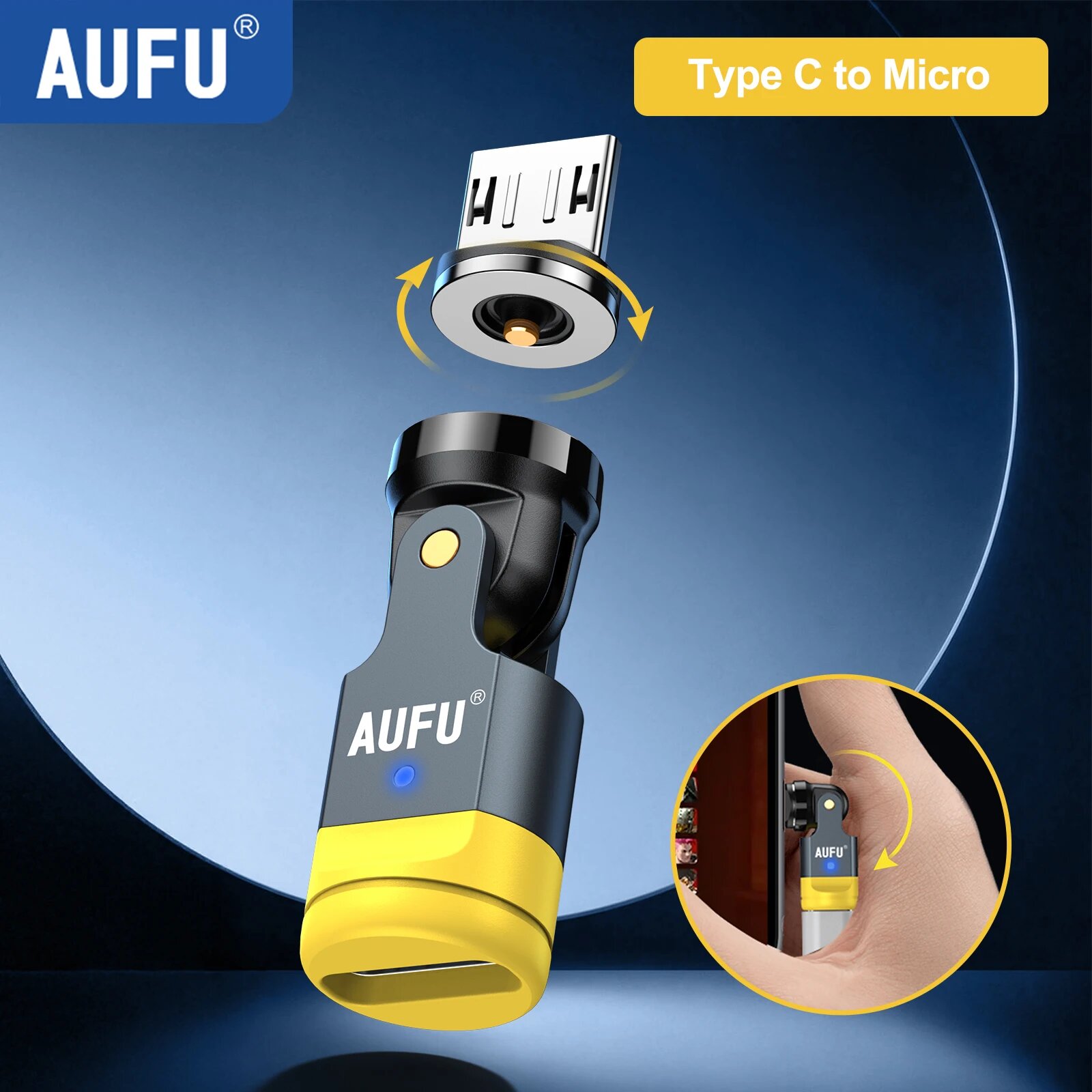 AUFU магнитный адаптер Type-C к Micro, Цвет: 1pin Adapter Micro