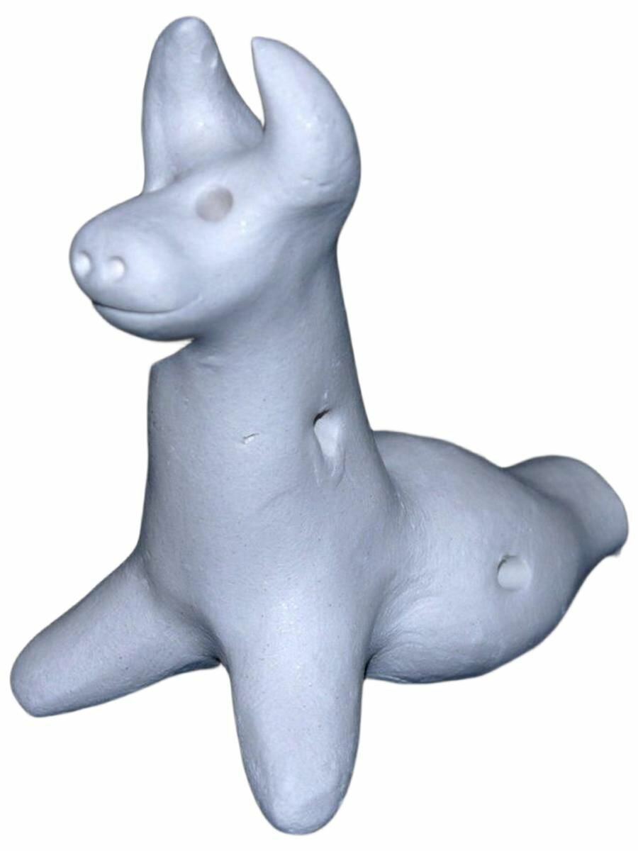 Свисток "Корова" (без раскраски), Филимоновская глиняная игрушка, ручная авторская работа
