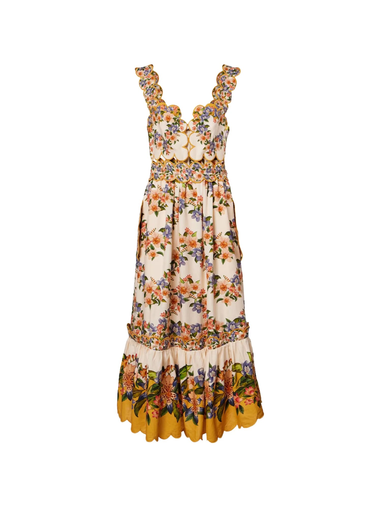 Платье Hilo floral-print scalloped dress