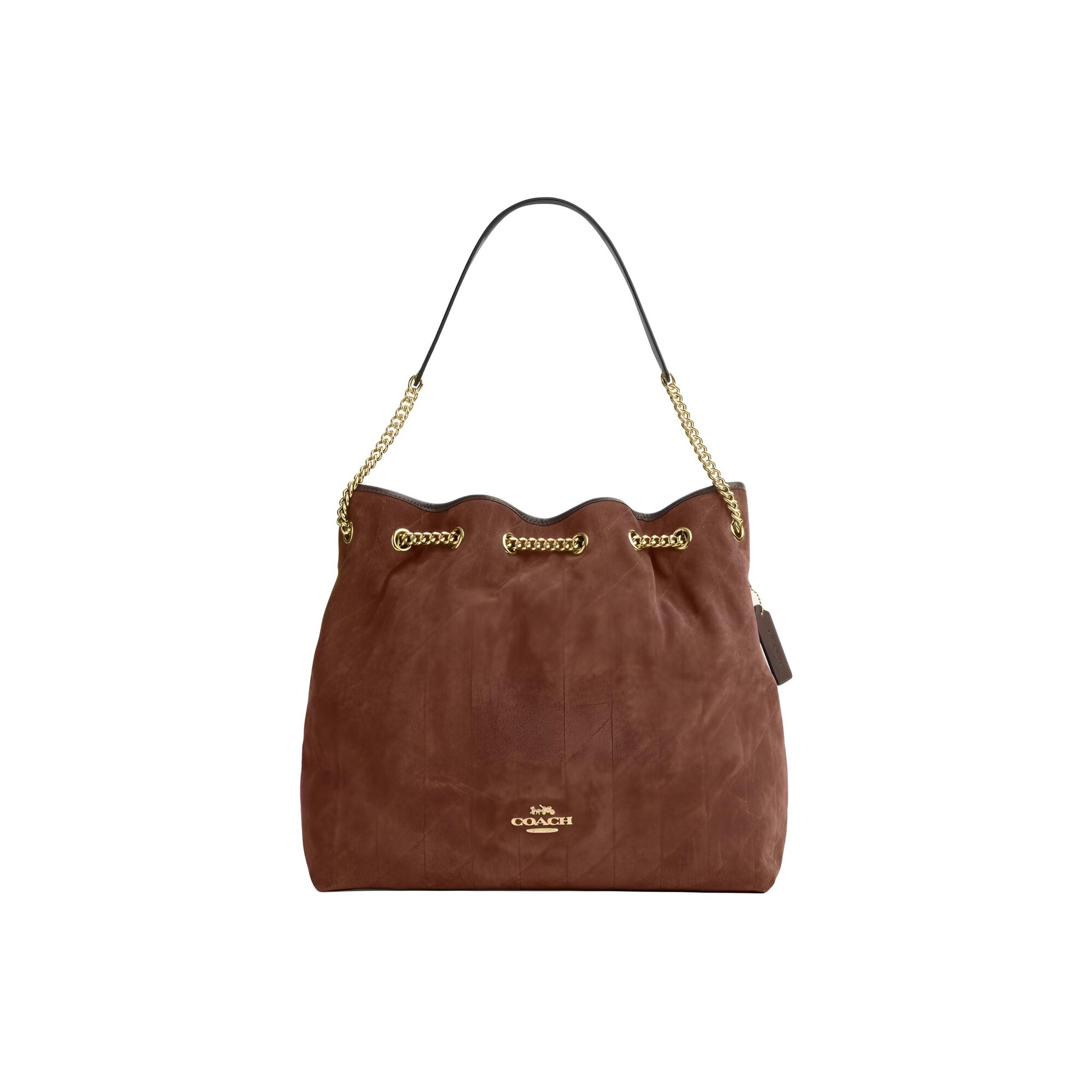 Сумка Coach, фактура матовая, коричневый — фото 1