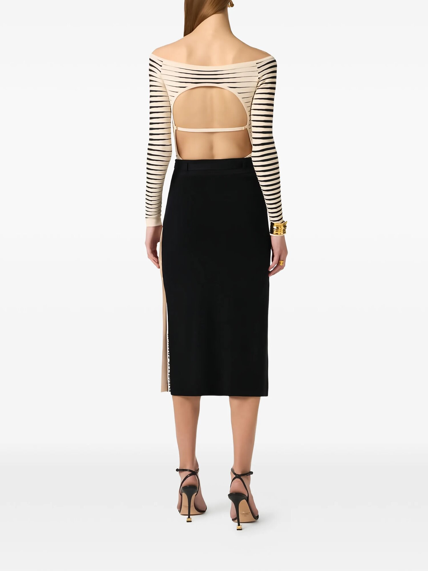 Боди бельевое Elisabetta Franchi Off-the-shoulder bodysuit, размер 38 — фото 1