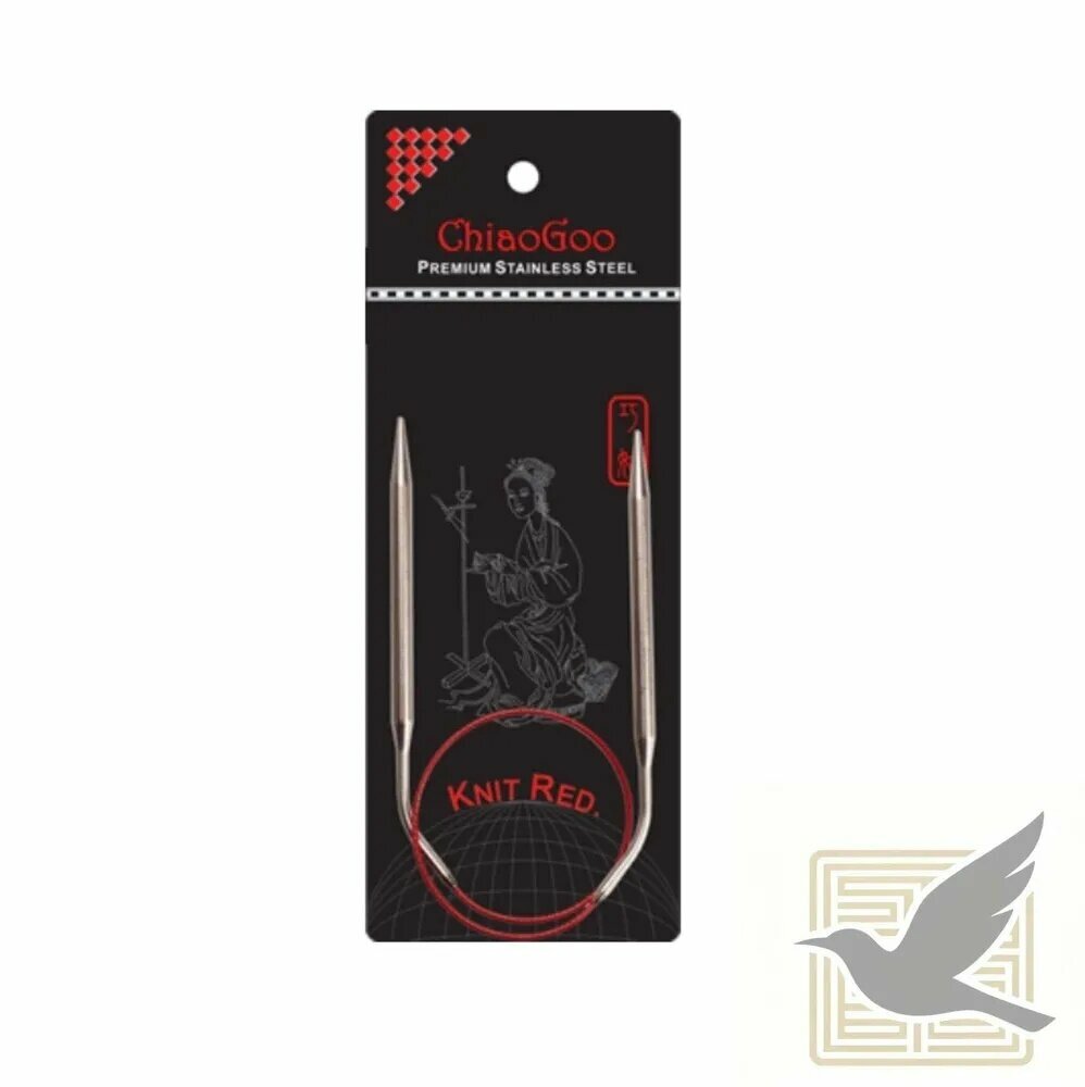 ChiaoGoo Чиагу спицы металлические Knit red 80 см круговые, 2.75 мм