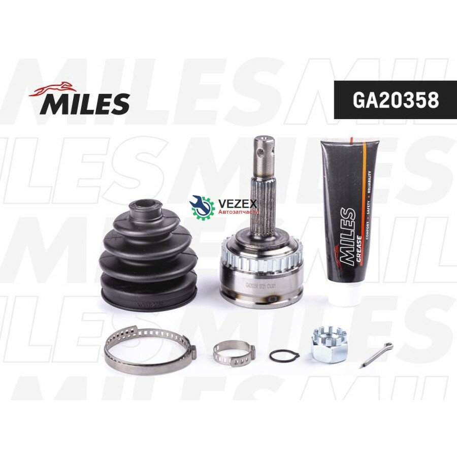 MILES GA20358 ШРУС наружный OPEL CORSA 1.0-1.7D 94-01 (с ABS) (GKN 302454) GA20358